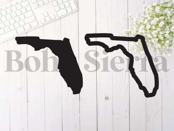 Florida Simplified SVG Florida Outline Florida Solid | Etsy