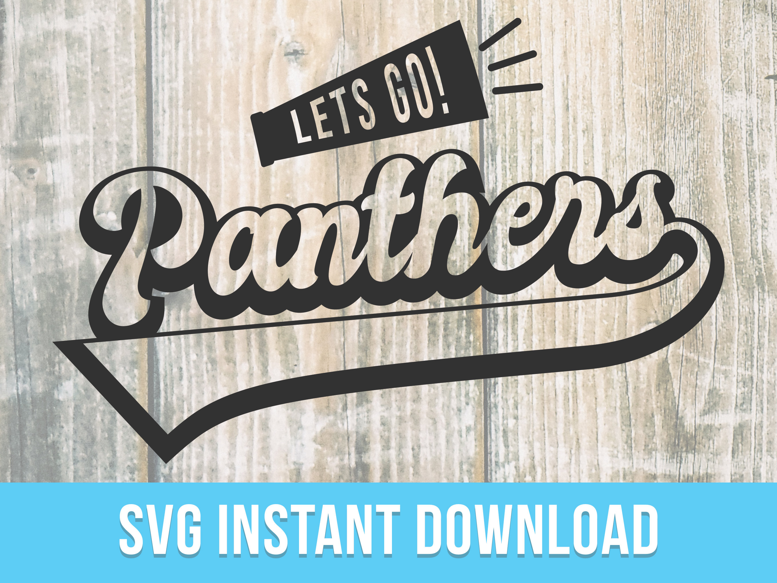 Panthers SVG Let's Go PANTHERS Digital Download Cut - Etsy