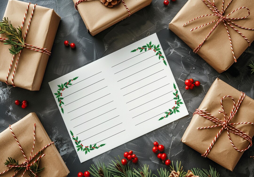 Christmas Recipe Card Digital Download 6x4 Printable Holiday Notecard ...
