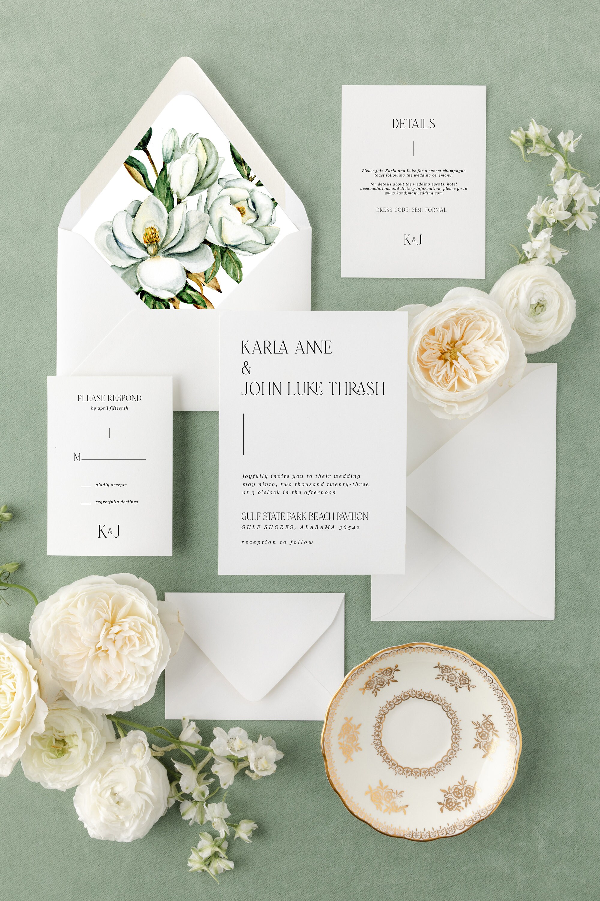 Envelope Liner for Luxury Wedding Invitations | Packs of 25 | Magnolia ...