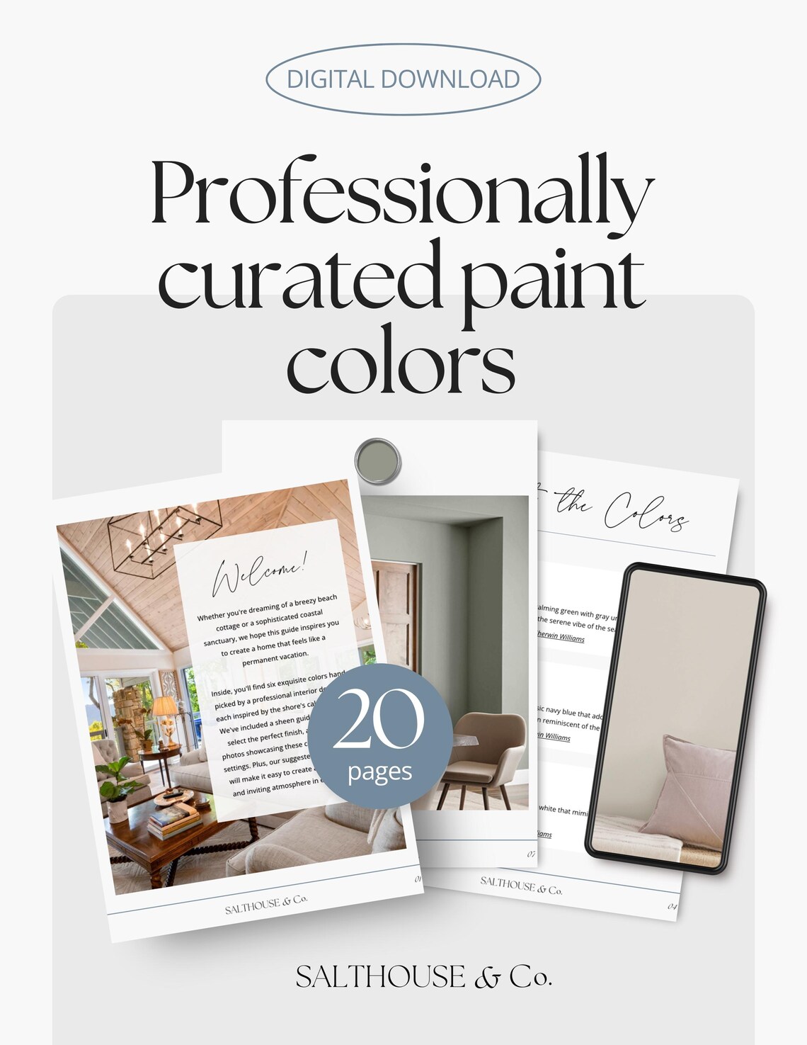 Transitional Paint Color Palette | Digital Download | Sherwin-williams ...