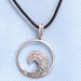 Sparkly Wave Necklace/cute Blue Ocean Pendant/sea Wave Charm Pendant ...