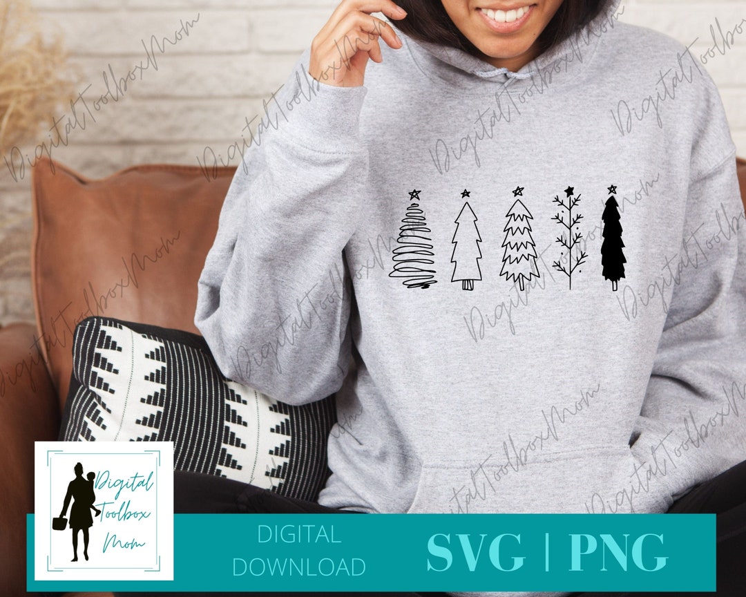 Christmas Tree Svg, Five Tree SVG, Christmas Svg, Tree Svg, Multiple ...