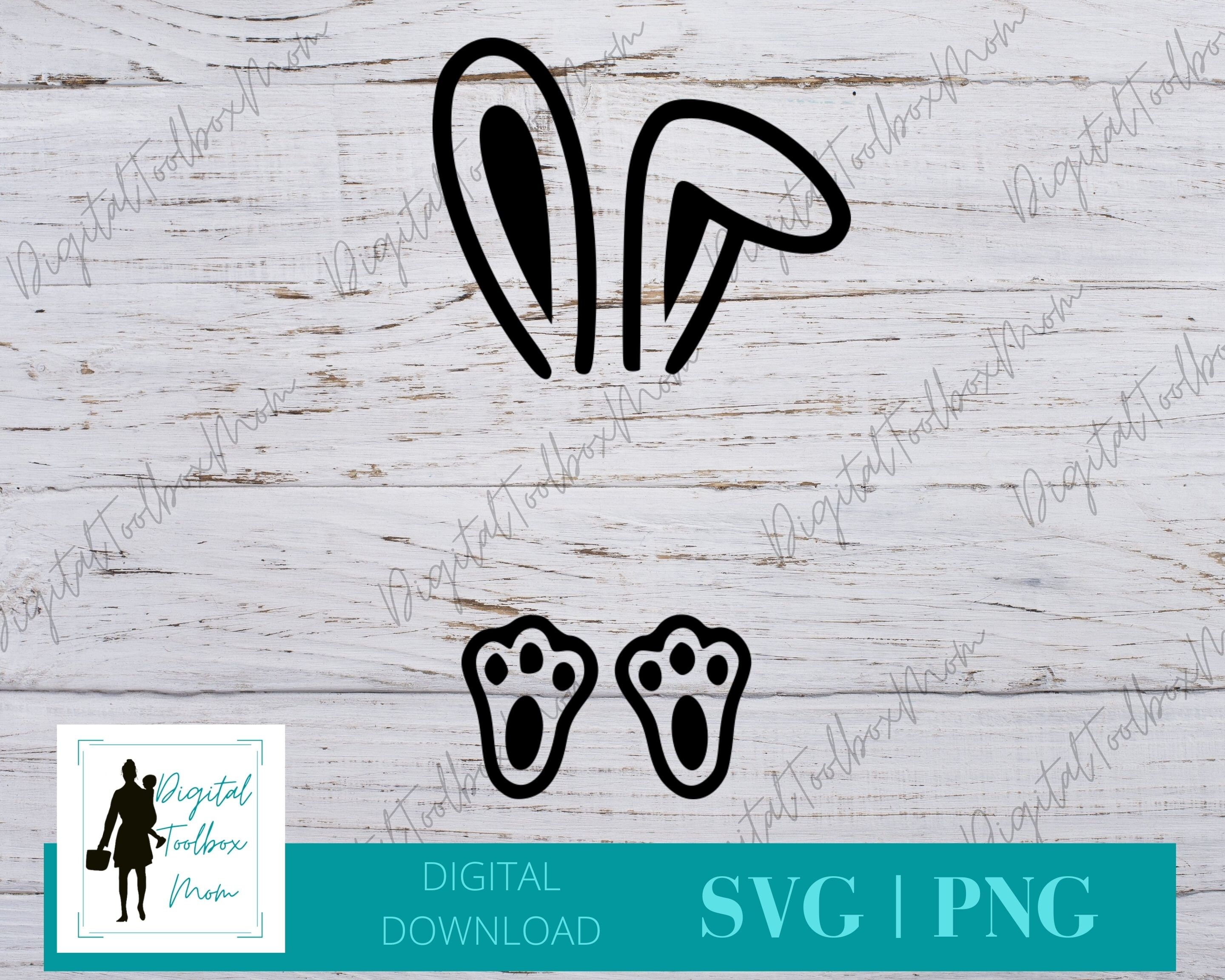 Bunny Ears and Feet Svg Rabbit Ear SVG Easter SVG Easter - Etsy