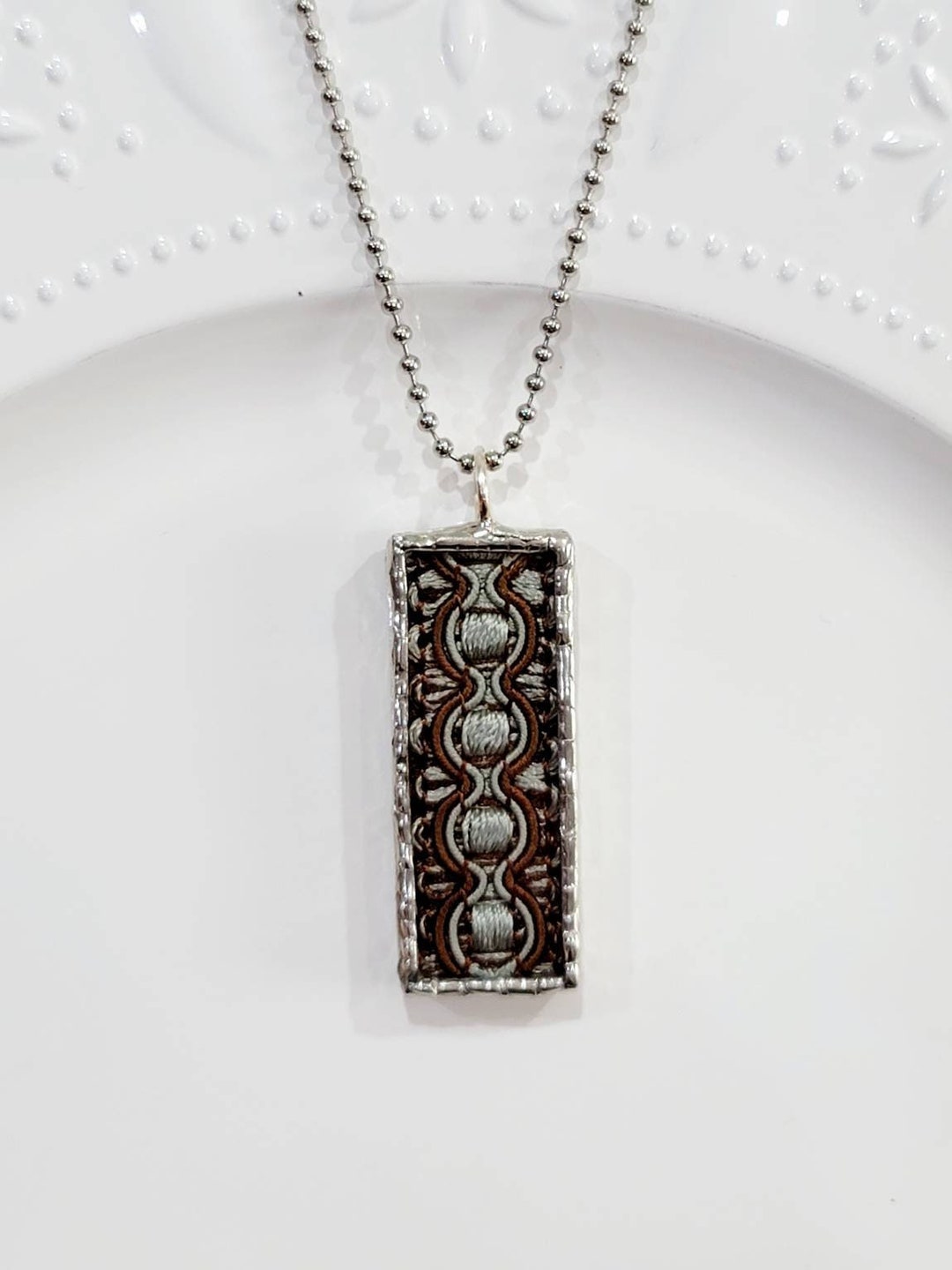 Handmade Pendant Necklace, Soldered Glass Pendant, Handmade Jewelry ...