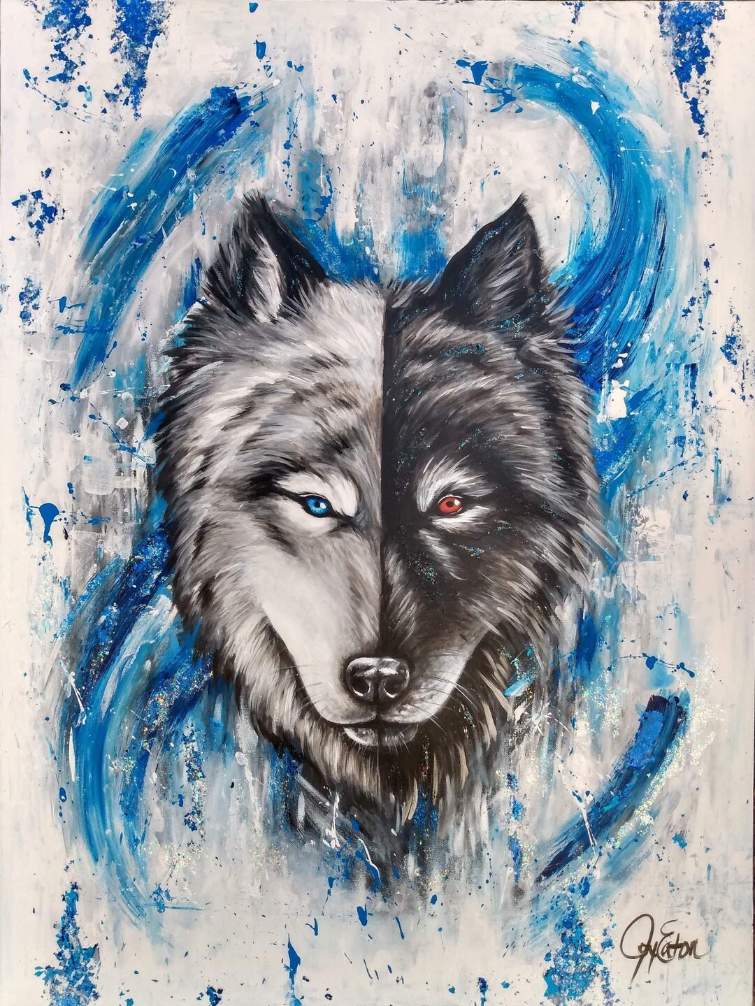Duality- Wolf Art Print - Etsy