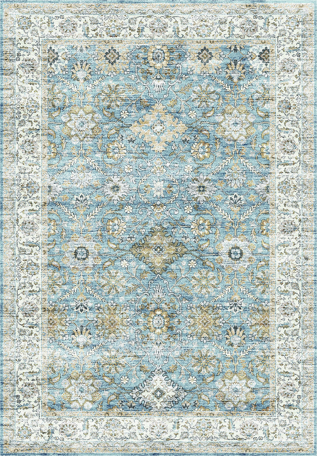 VINTAGE TRADITIONAL PERSIAN Design Indoor Mats & Rugs Home Mat Washable ...
