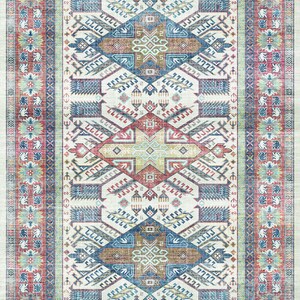 VINTAGE TRADITIONAL PERSIAN Design Indoor Mats & Rugs Home Mat Washable ...