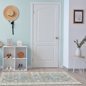 VINTAGE TRADITIONAL PERSIAN Design Indoor Mats & Rugs Home Mat Washable ...