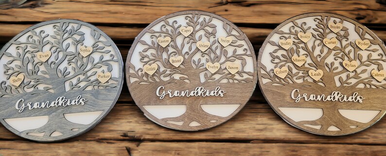 Personalized Laser Cut Grandkids Tree of Life/motherhood/ Love ...