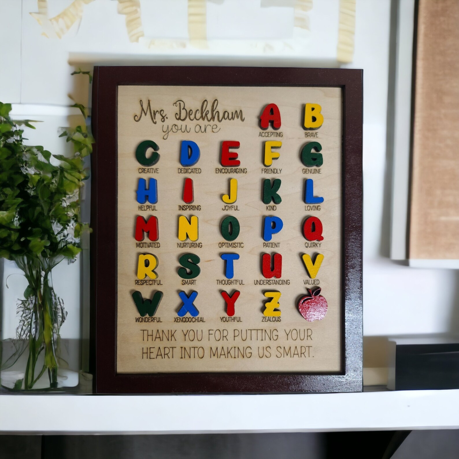 Teacher ABC Sign/ Teachers Room/ Back to School/ Summers Out / - Etsy