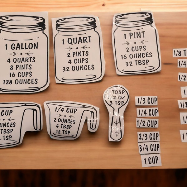 Measuring Cup Decals - Etsy