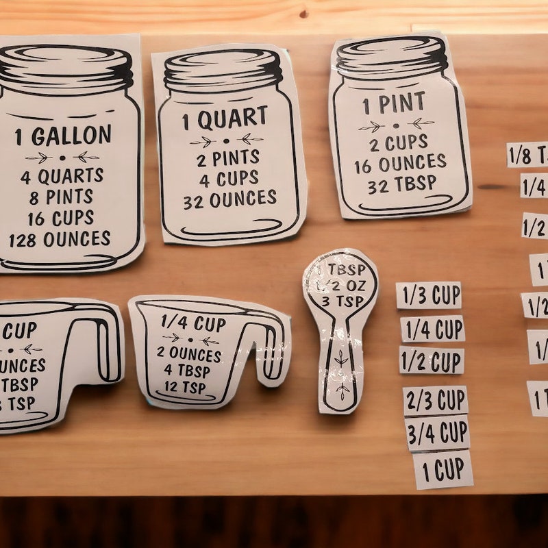 Measuring Cup Decals - Etsy