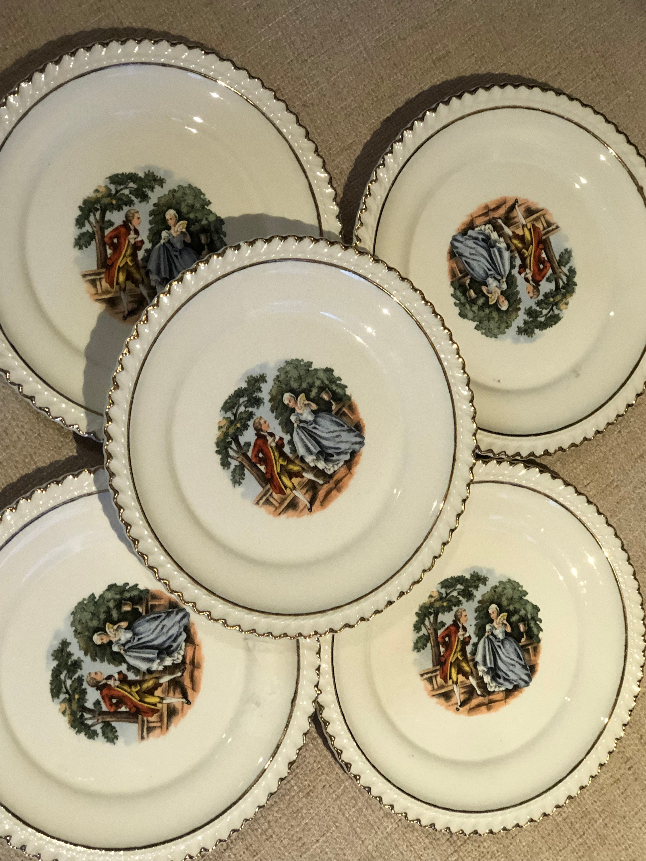 Vintage 6 Pc 22k the Harker Pottery Co. Made in USA Since 1840 - Etsy