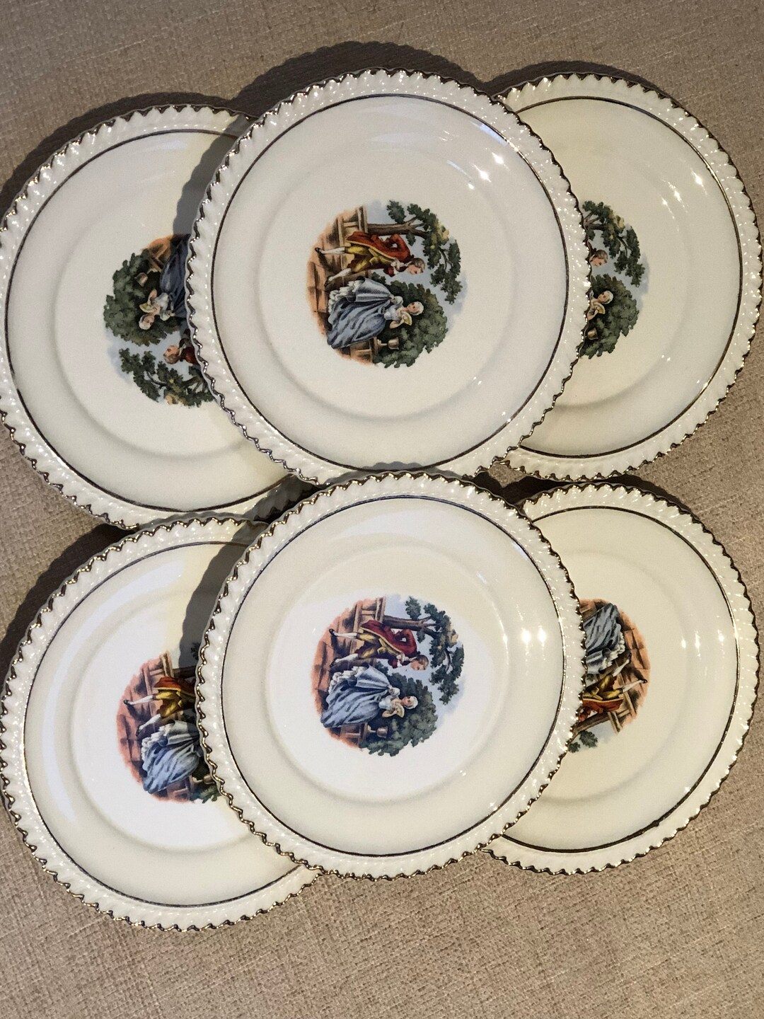 Vintage 6 Pc 22k the Harker Pottery Co. Made in USA Since 1840 - Etsy