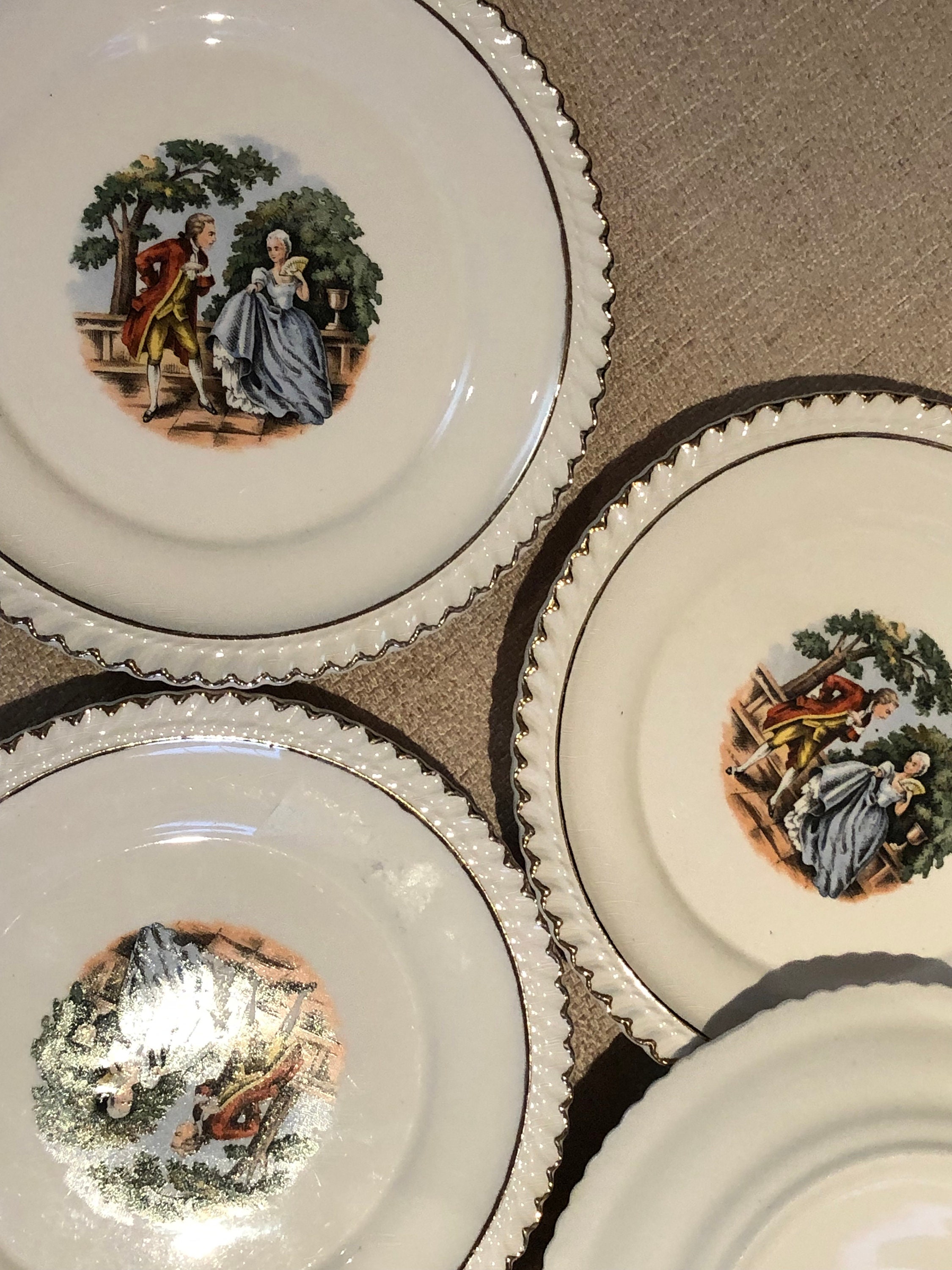 Vintage 6 Pc 22k the Harker Pottery Co. Made in USA Since 1840 - Etsy