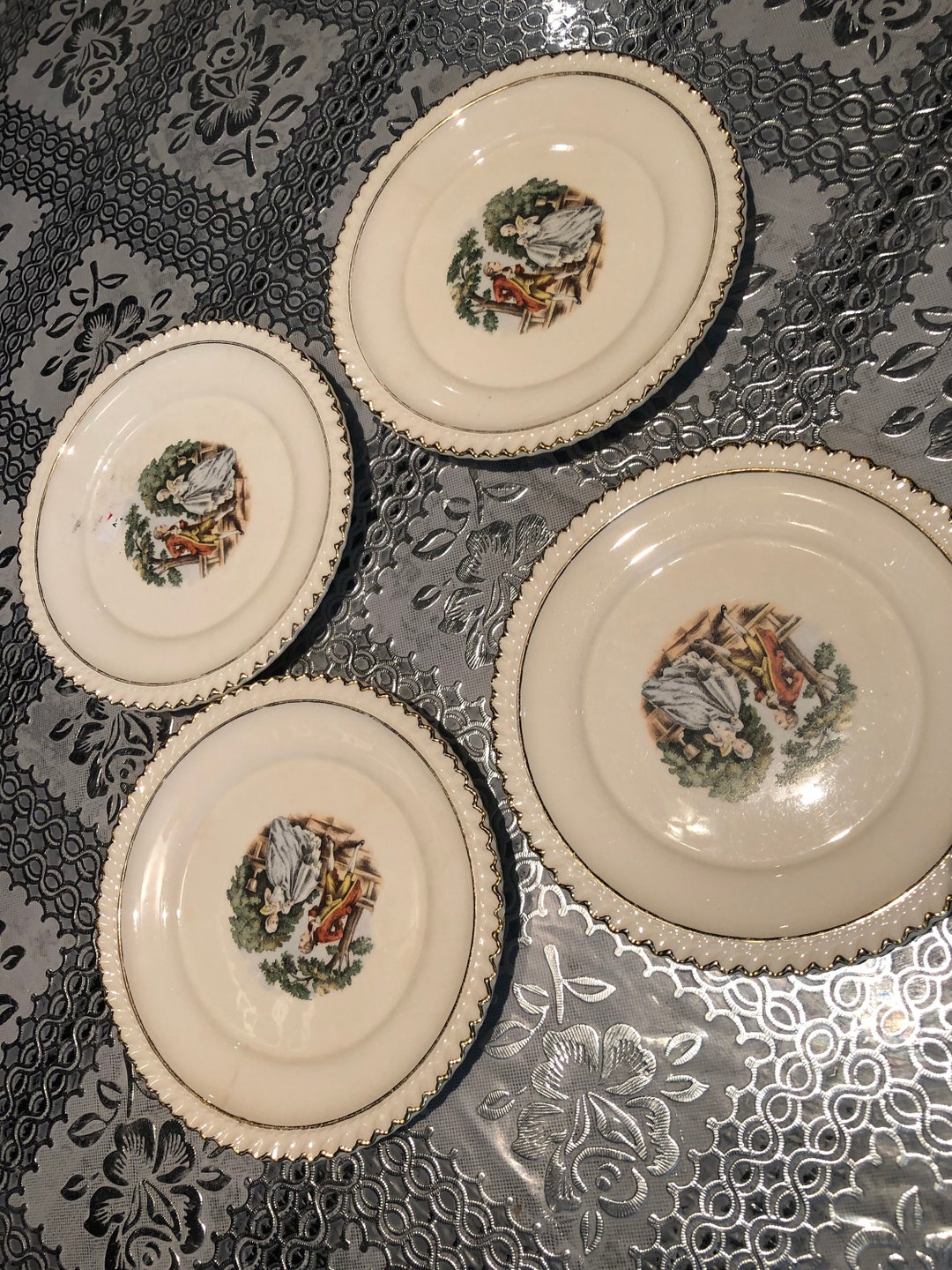 4 Pc Harker Pottery Co Made in USA 22kt, Dinnerware Set - Etsy