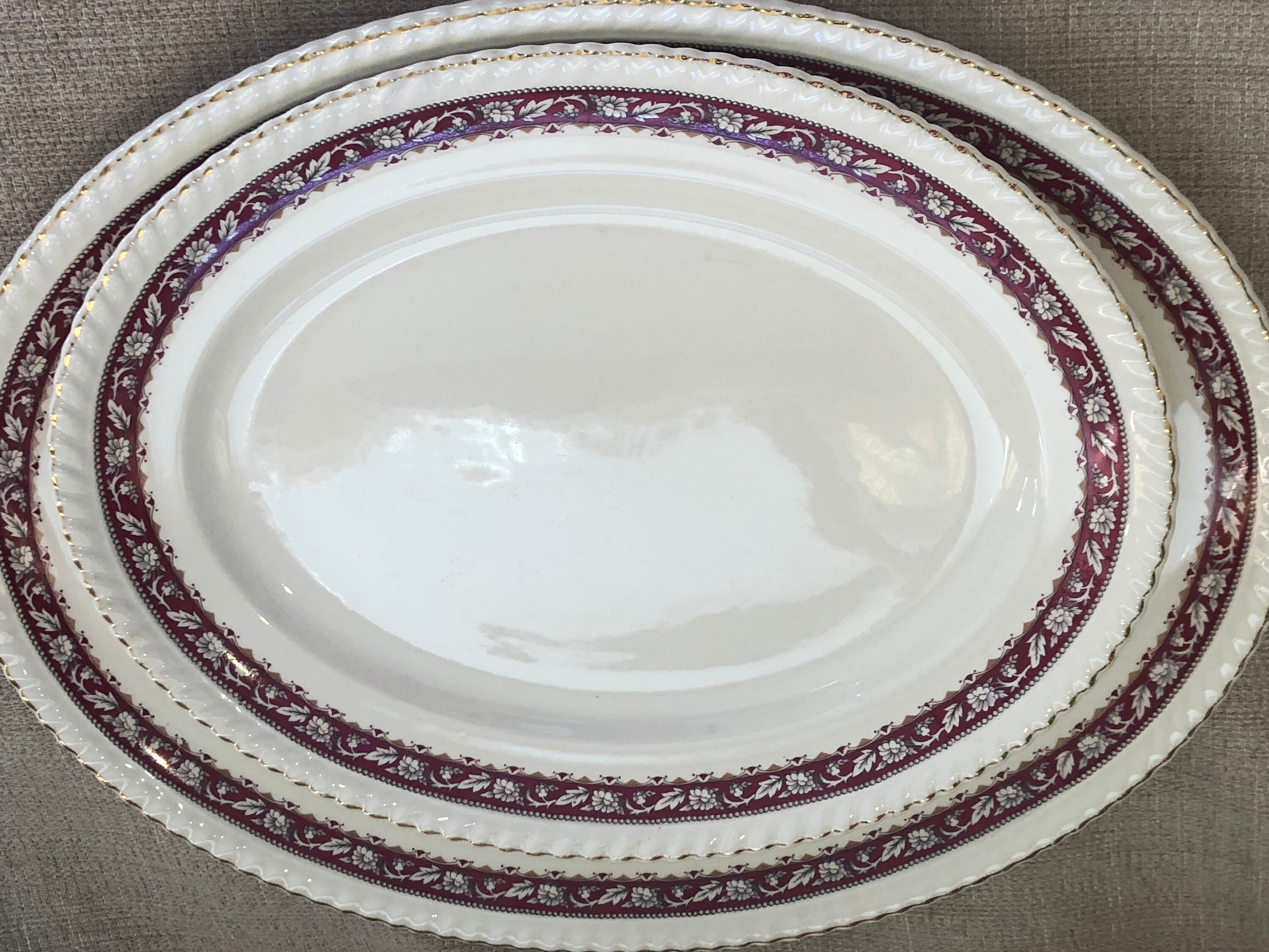 Vintage 2 Oval Shaped Plates in Tray Johnson Bros England - Etsy