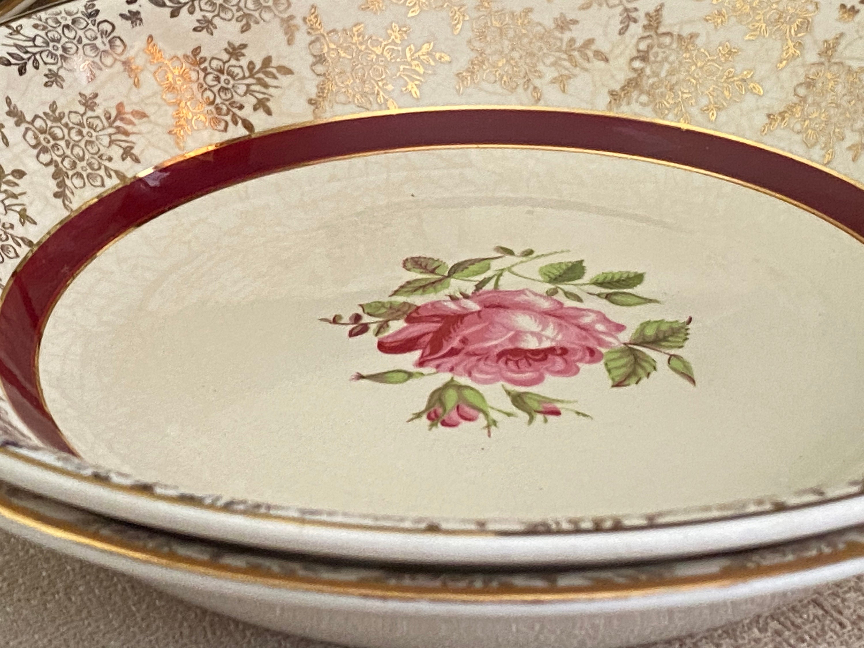 Vintage Set 50 Pc Royal Alma Warranted 22 K Gold. Dinnerware Set - Etsy