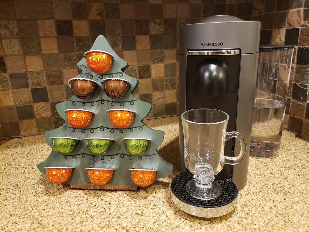 Nespresso Christmas Tree Coffee Capsule / Pod Holder, Handcrafted ...
