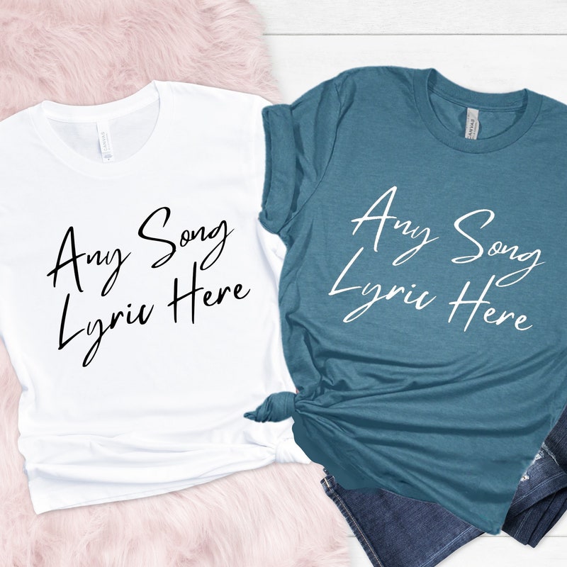 Song Lyric Shirts - Etsy