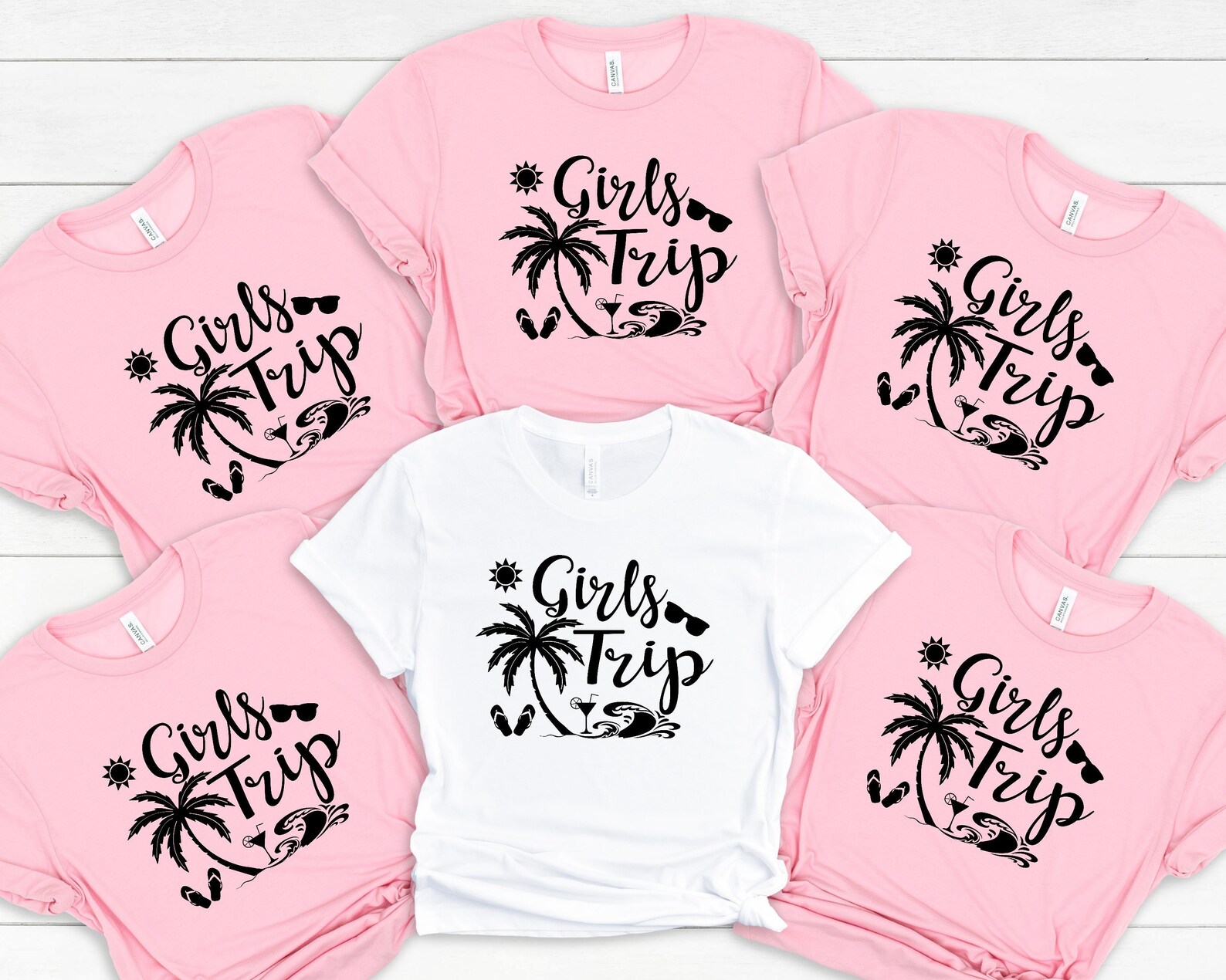 Custom Girls Trip Shirt Matching Friends Vacation Shirt | Etsy