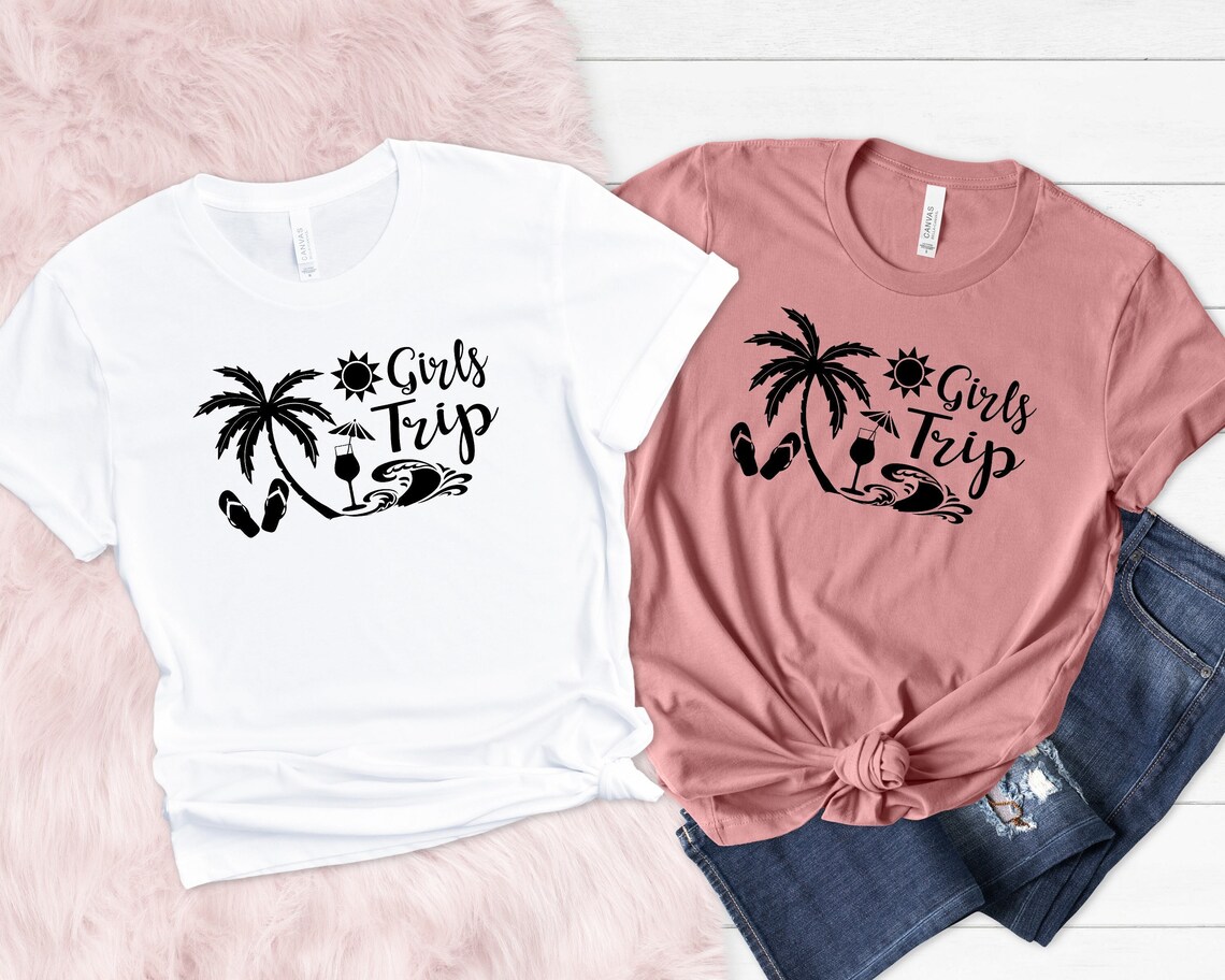 Custom Girls Trip Shirt Matching Friends Vacation Shirt - Etsy