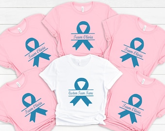 Personalized Team Cancer Shirt, Ovarian Cancer Support Team Shirt ...