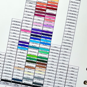 Uni POSCA Pens Color Swatch Sheet Printable Template | Instant Download ...