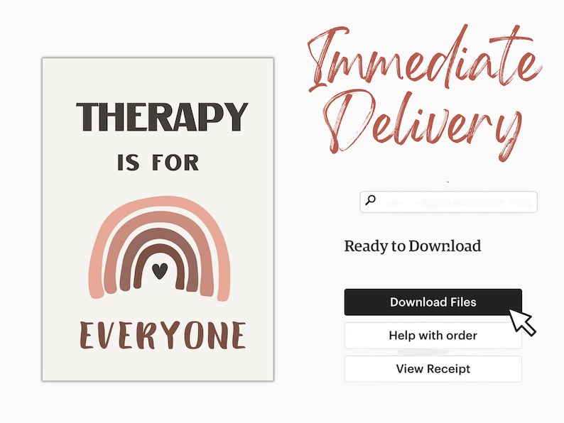 Therapy is for Everyone Printable, Therapist Gift, Quote, Recovery Gift ...