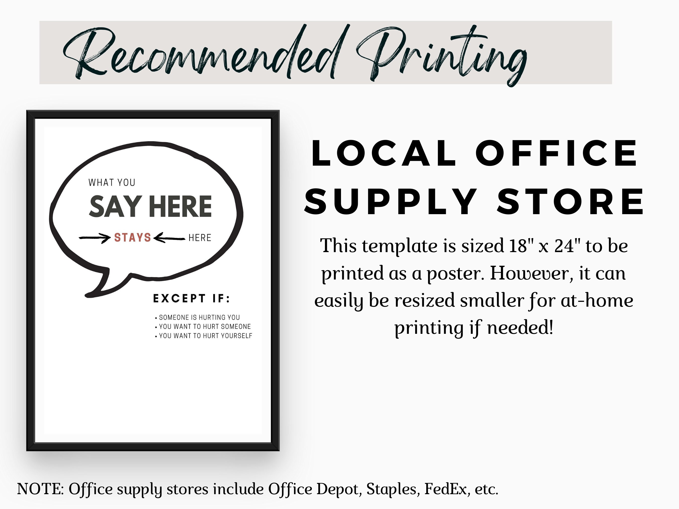 What You Say Here Stays Here Digital Print, Confidentiality Poster ...