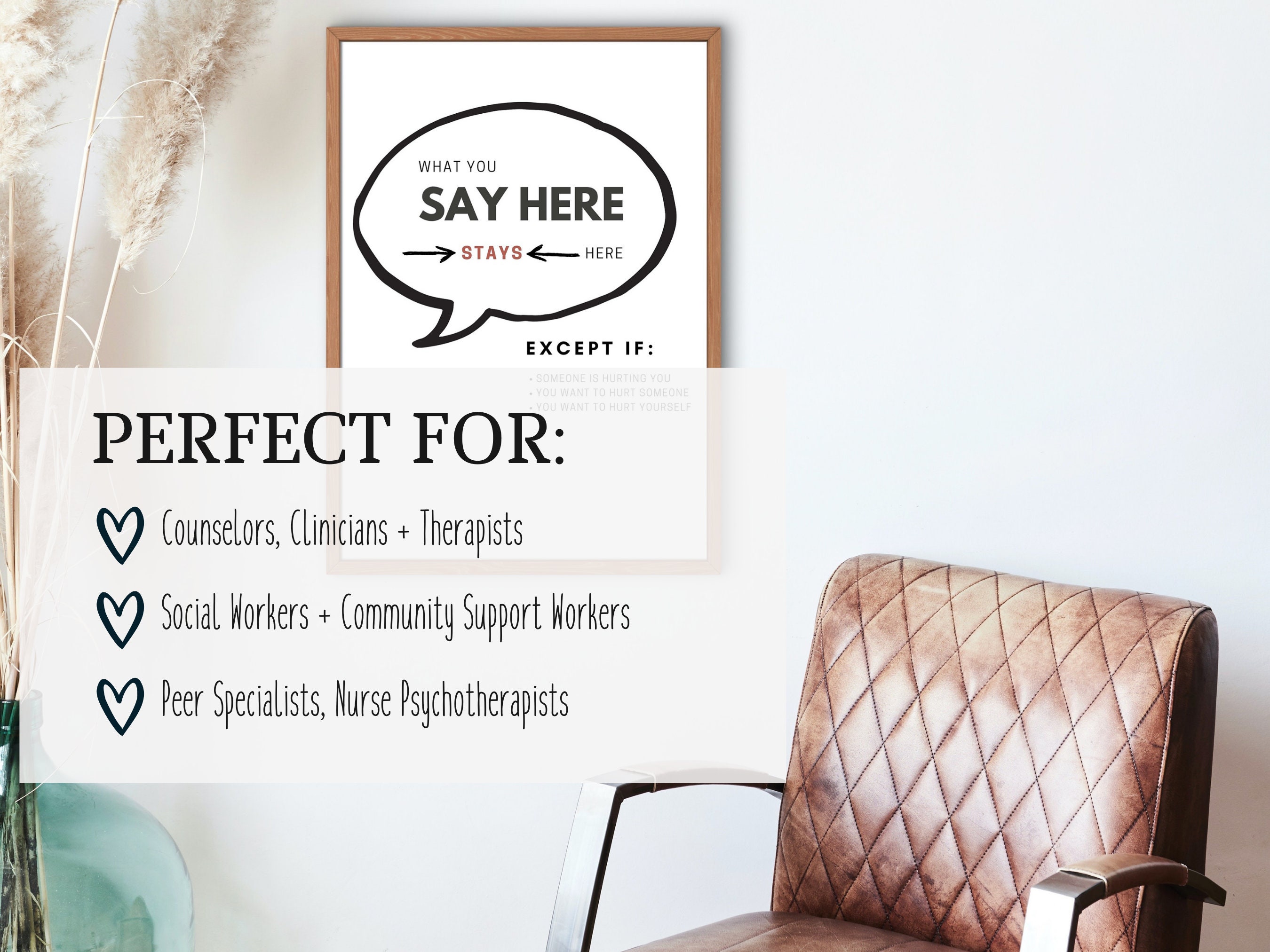 What You Say Here Stays Here Digital Print, Confidentiality Poster ...