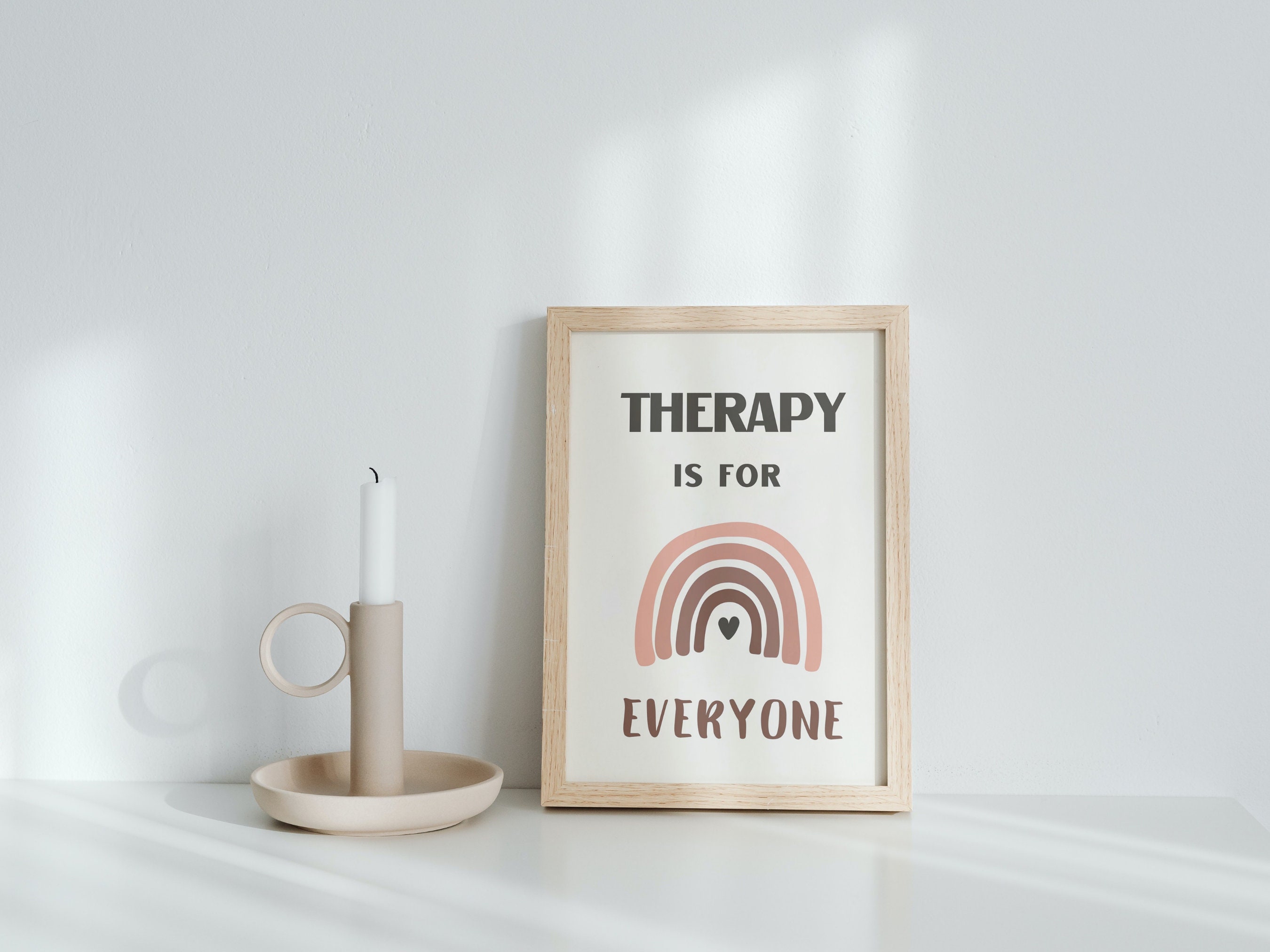 Therapy is for Everyone Printable, Therapist Gift, Quote, Recovery Gift ...