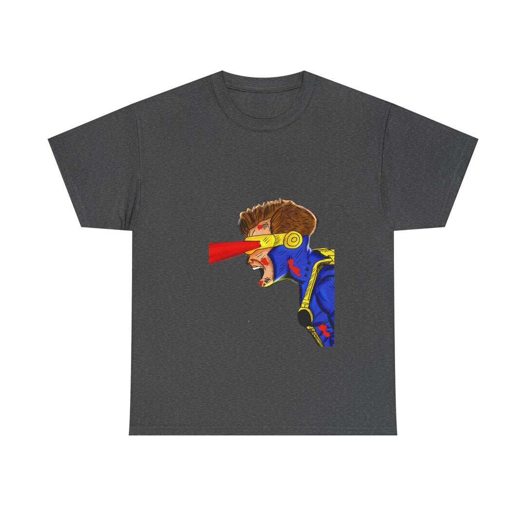 Cyclops Helmet Side Portrait Tee | Retro Superhero Comic Art - Etsy