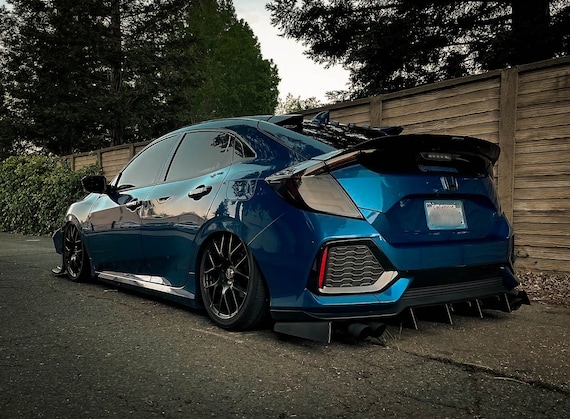 2017 2021 Honda Civic Hatchback Only not for Center Exhaust Hatch 3pc Rear Diffuser Etsy Canada