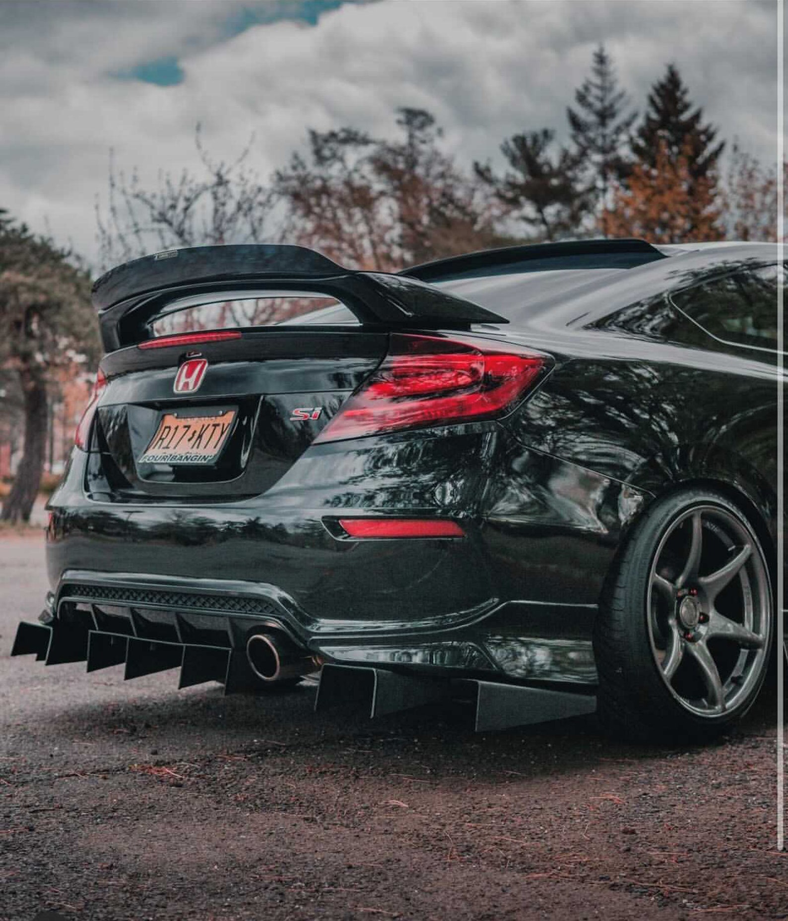 5 Piece Rear Diffuser 12-15 Honda Civic Si Coupe/sedan | Etsy