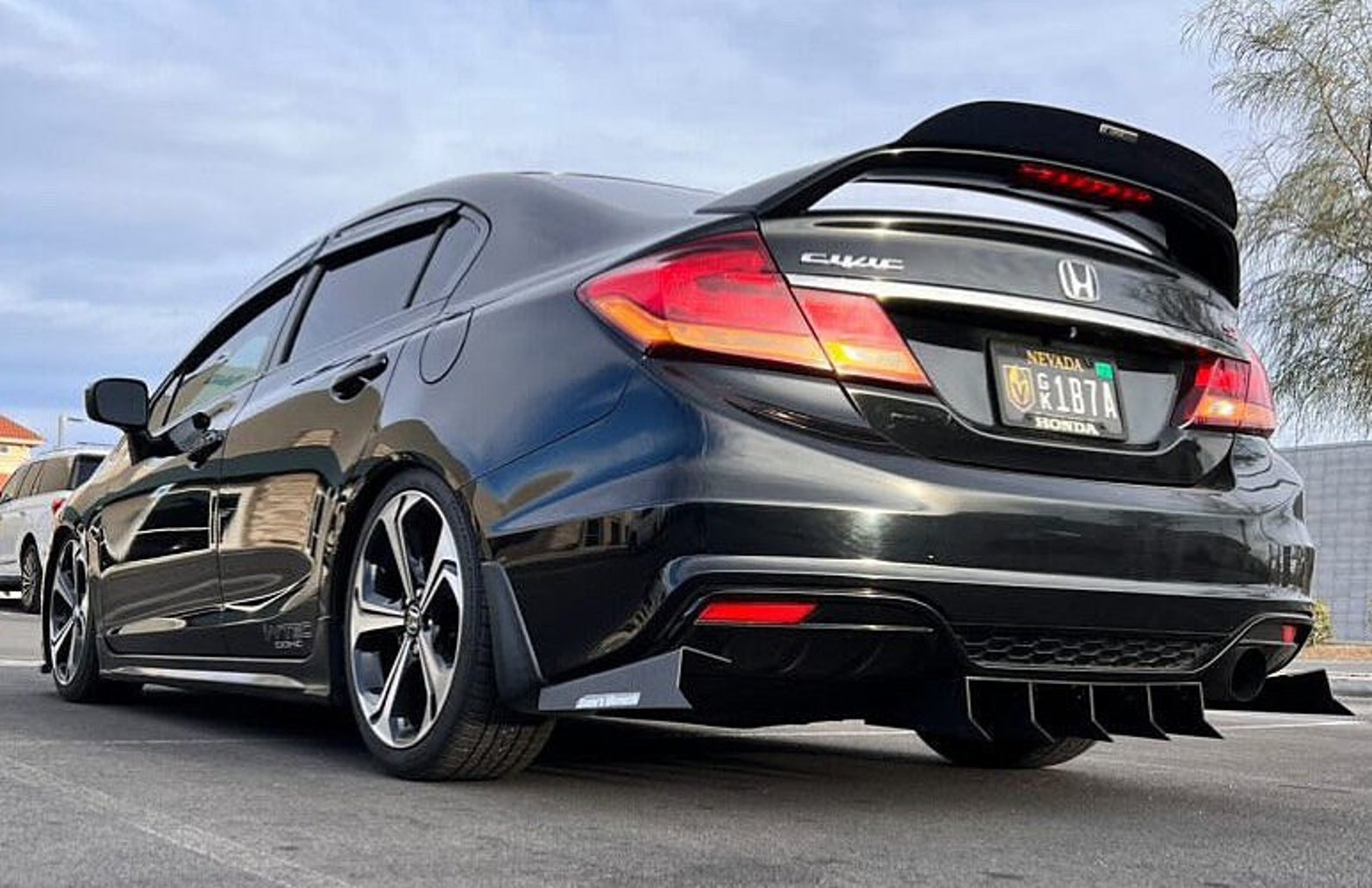 3 Piece Shark Fin V2 Rear Diffuser 12-15 Honda Civic - Etsy