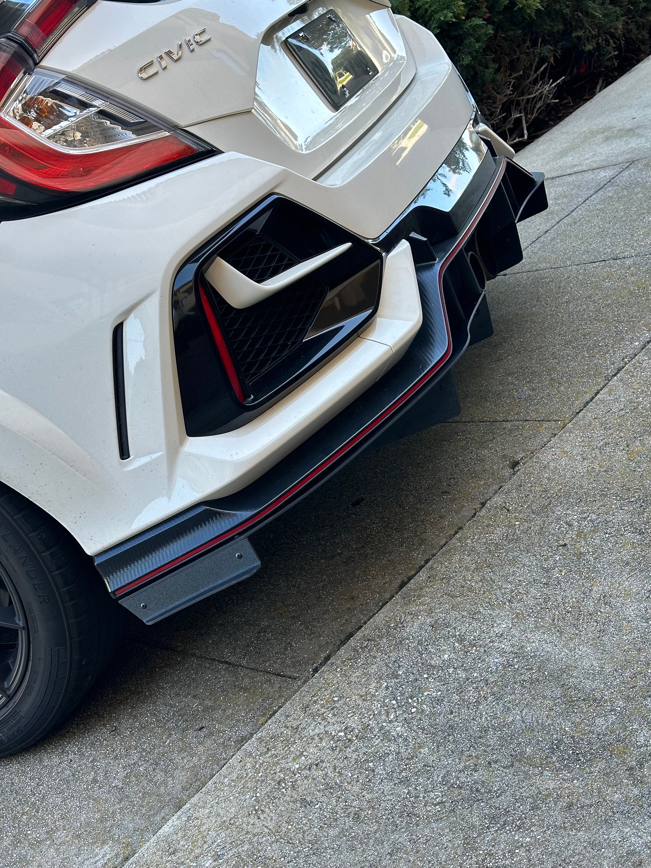 2017-2021 Honda Civic Type R 2pc Rear Diffuser - Etsy