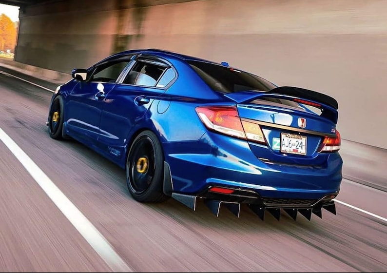 5 Piece Rear Diffuser 12-15 Honda Civic Si Coupe/sedan | Etsy