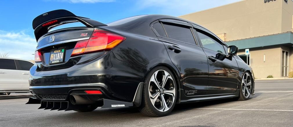 3 Piece Shark Fin V2 Rear Diffuser 12-15 Honda Civic - Etsy