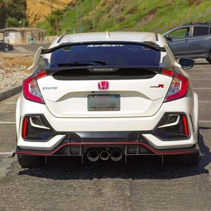2017-2021 Honda Civic Type R 2pc Rear Diffuser - Etsy