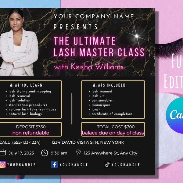 Nail Training Class Flyer - Etsy