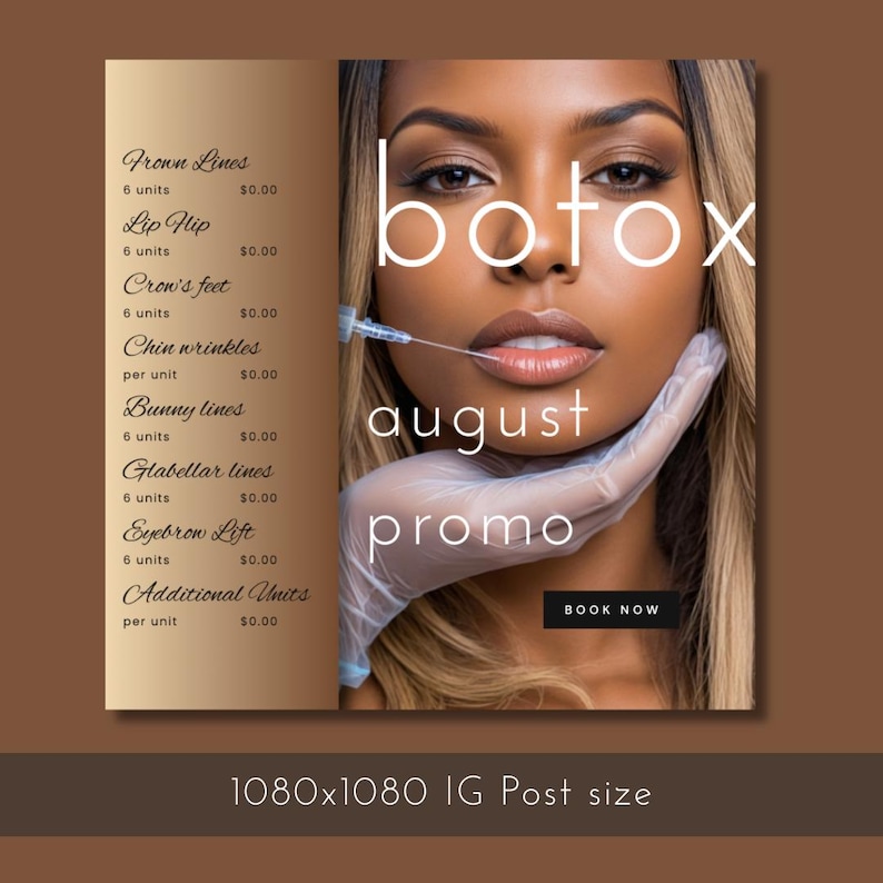 Botox & Derma Filler Social Media Post: Brand Awareness (digital) - Etsy