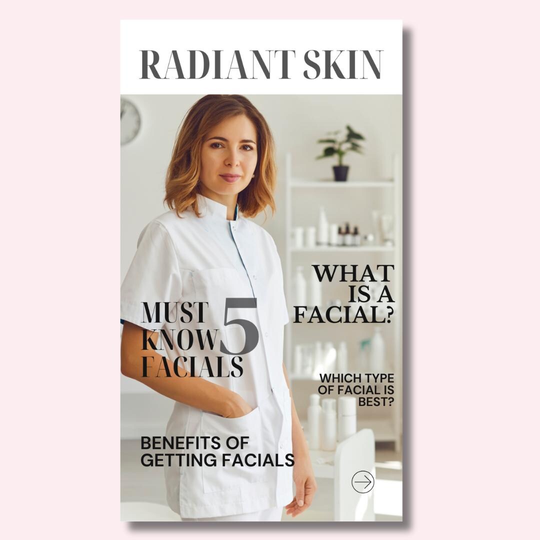 20 Editable Facial Social Media Post and Stories, Facial Facts Social ...