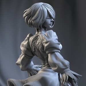 2B Nier Automata Collectible Resin Miniature With Base Fan Art - Etsy