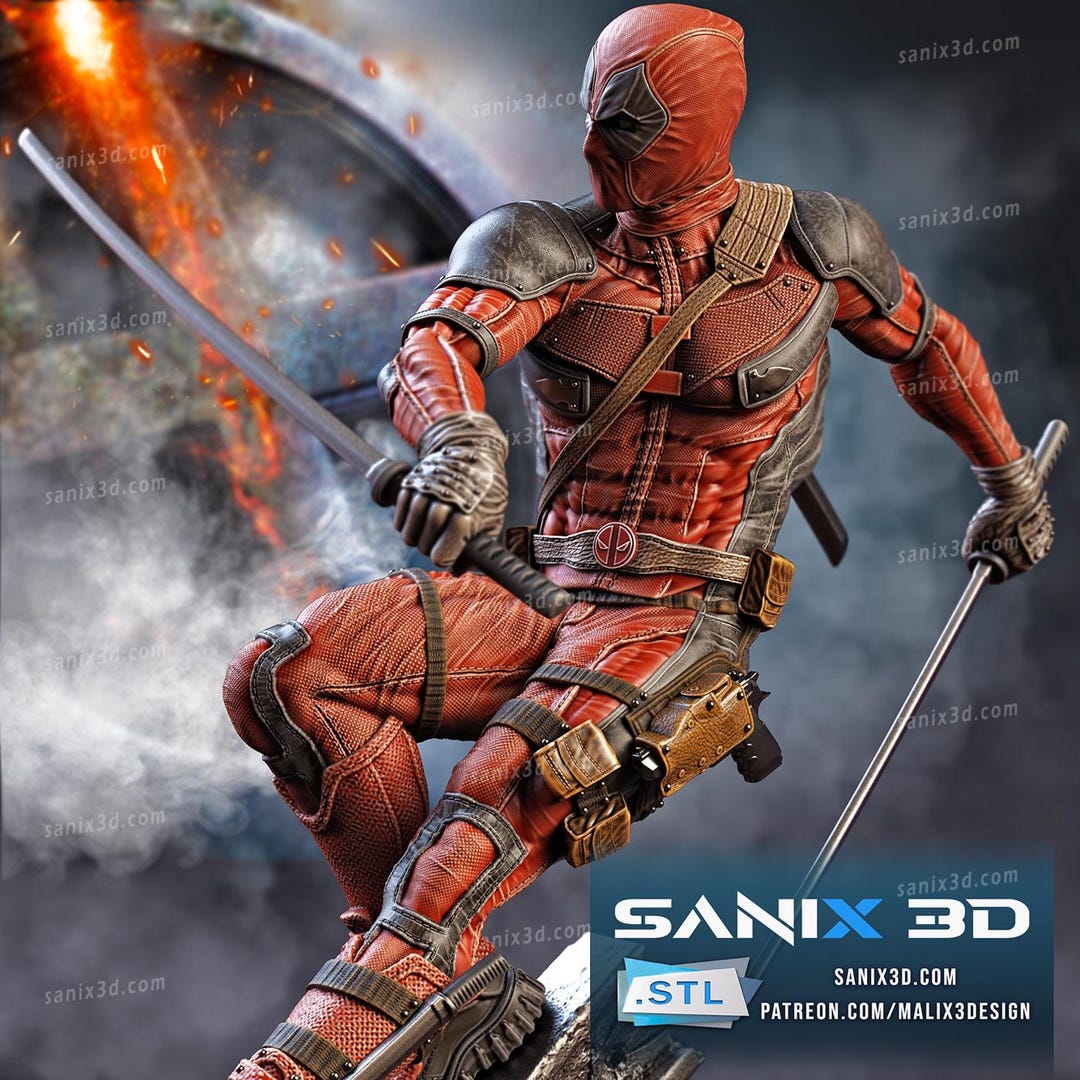 Deadpool Vs Wolverine Collectible Resin Miniature With Base Fan Art ...