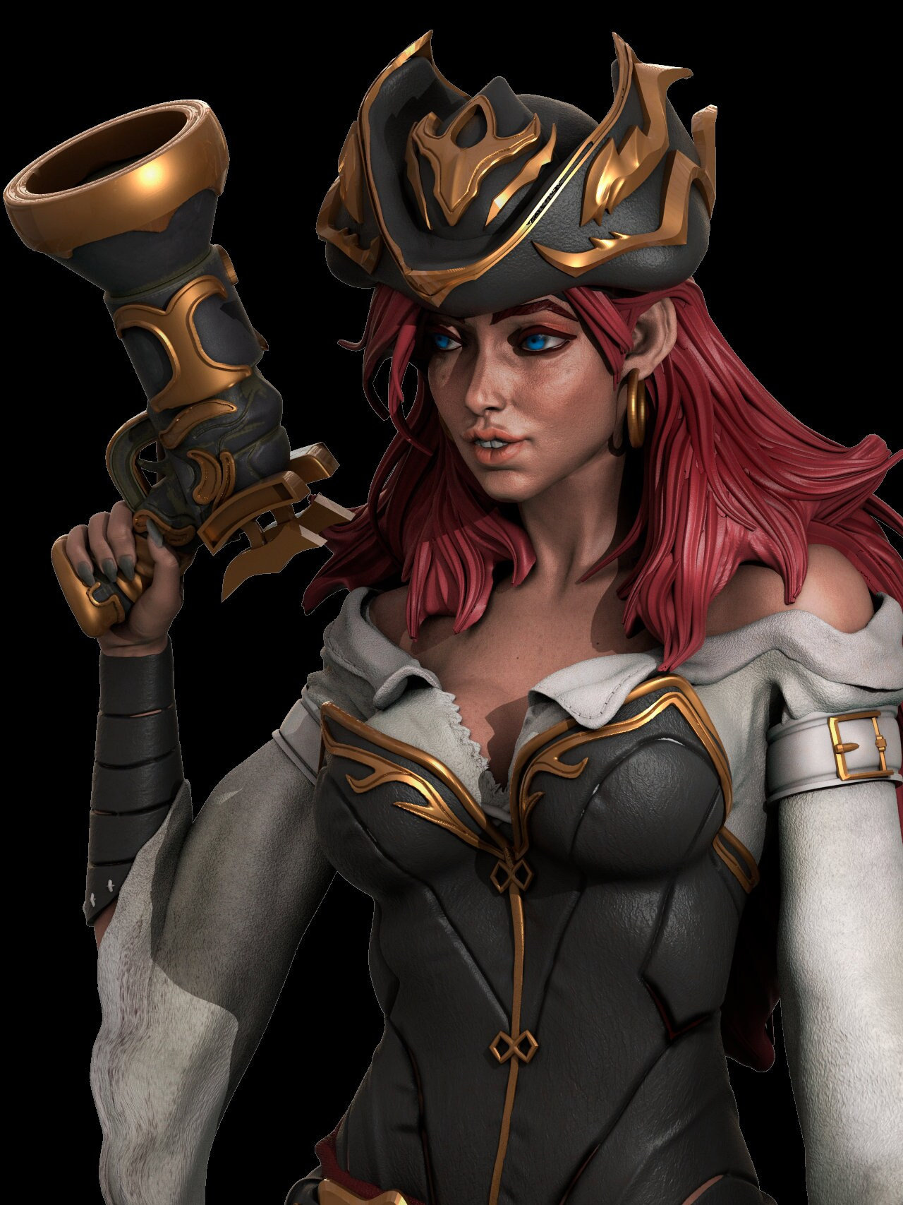 Candy Cane Miss Fortune Chinese Art
