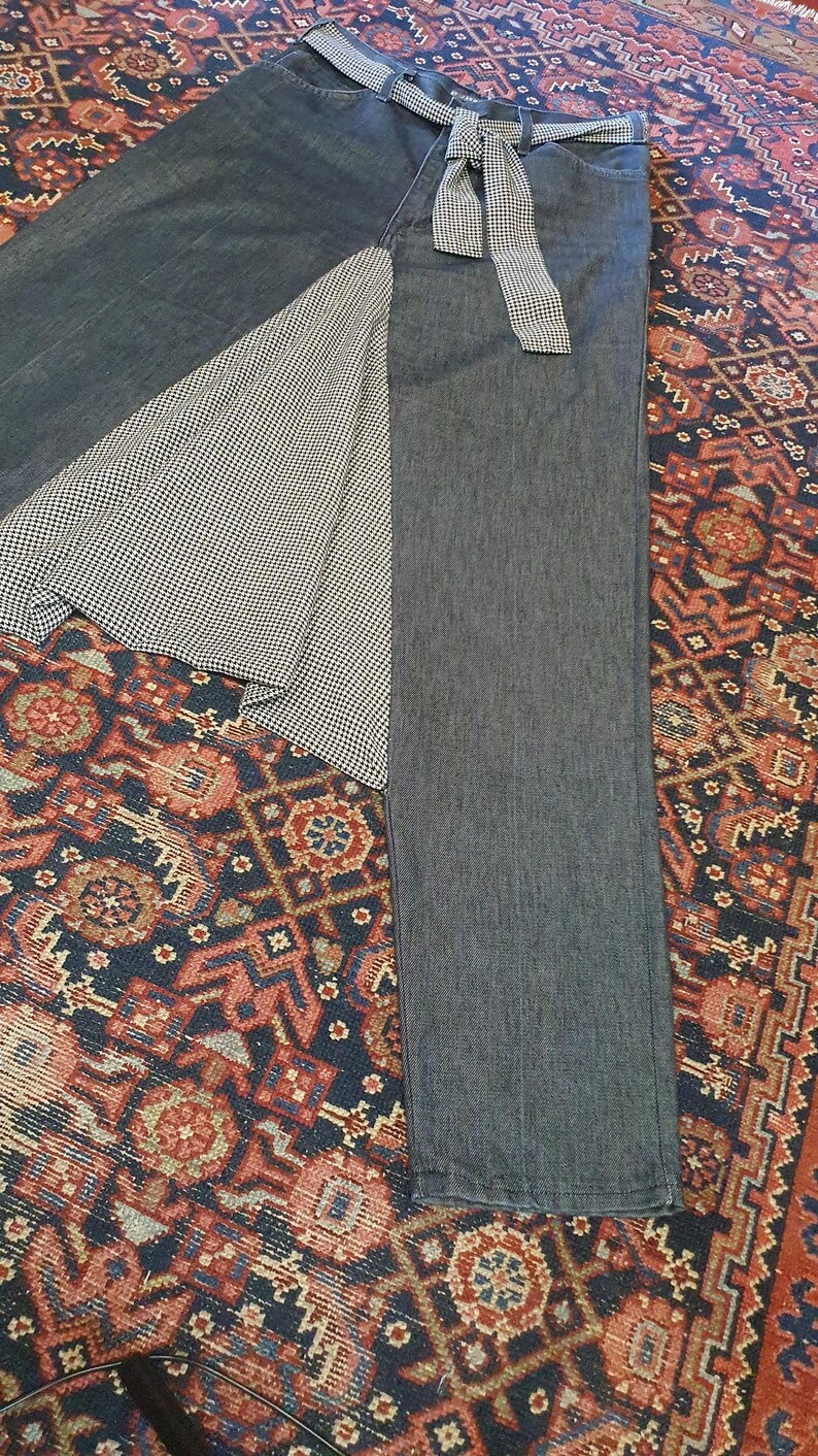 Upcycled Levi’s Harem Pants – Dark Denim Drop Crotch Trousers With ...