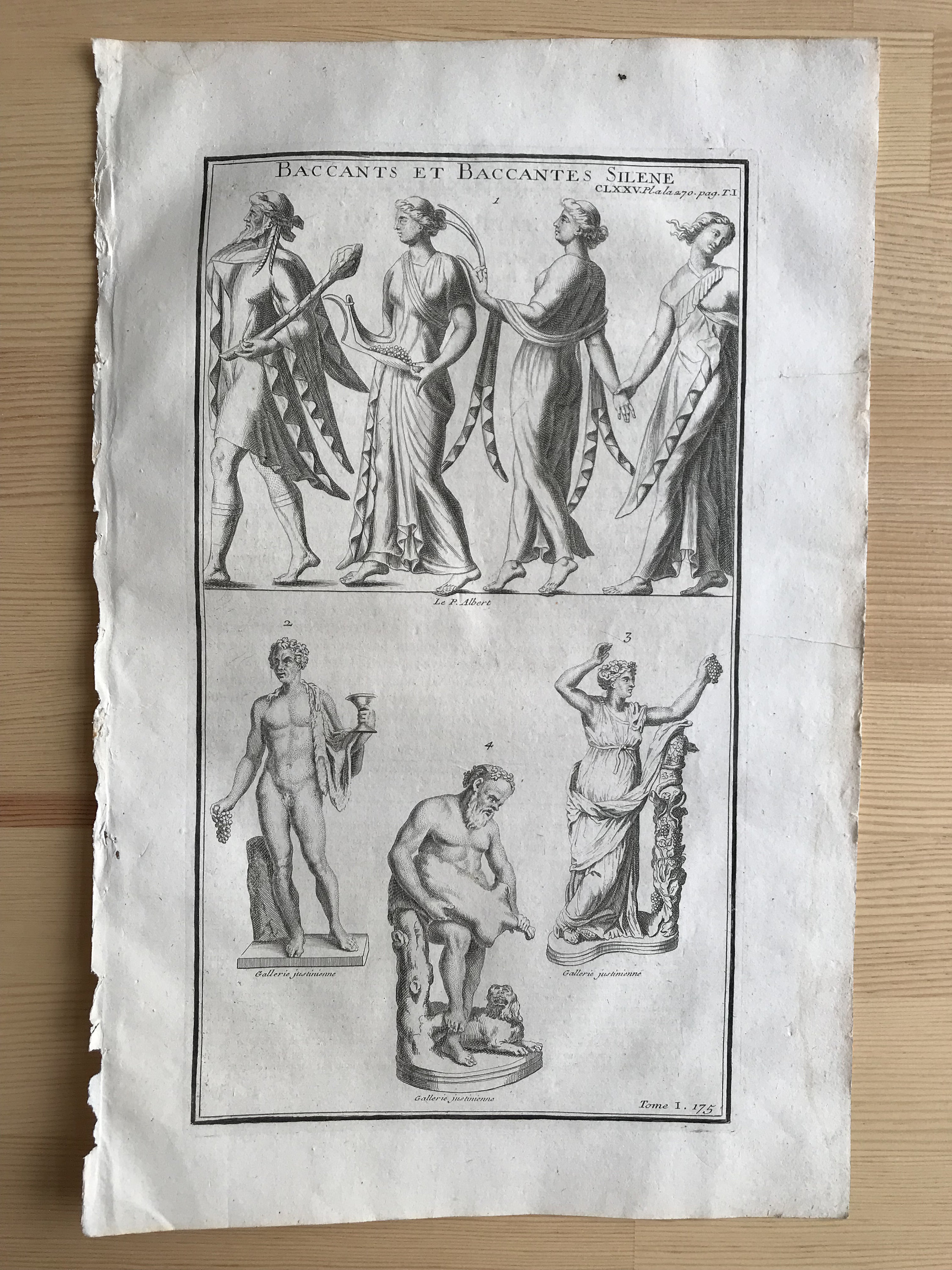 From 1719 Mythological ANTIQUE Print of BACCHUS Etchings & Engravings ...