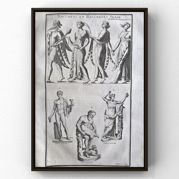 From 1719 Mythological ANTIQUE Print of BACCHUS Etchings & Engravings ...